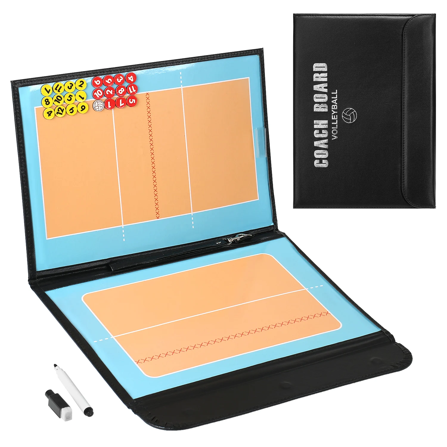 Foldable Volleyball Magnetic Tactic Board Coaching Strategy Board with ...