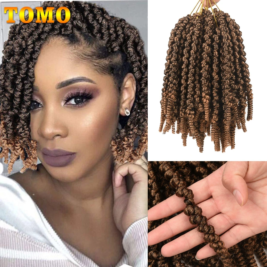 TOMO 8Inch Bomb Twist Hair Pre Twisted Passion Twist Crochet Braids ...