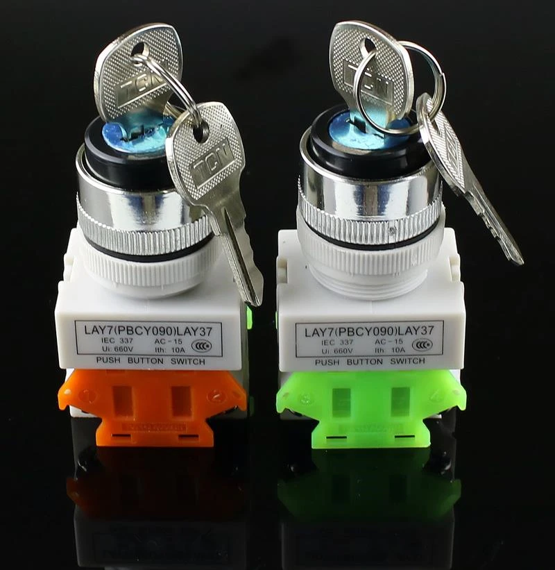 Lay37 22mm Rotary Switch 2/ 3 Position Knob Rotary Key Lock 1no/1nc And ...