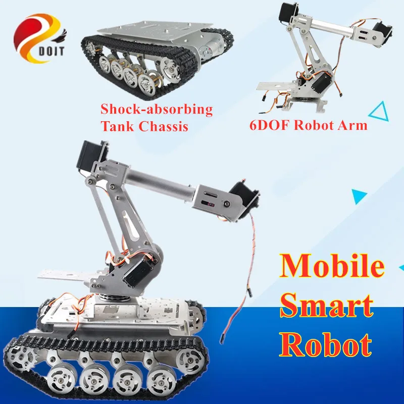 Mobile Smart Robot With Ts100 Shock Absorbing Tank Chassis +6 Dof ...