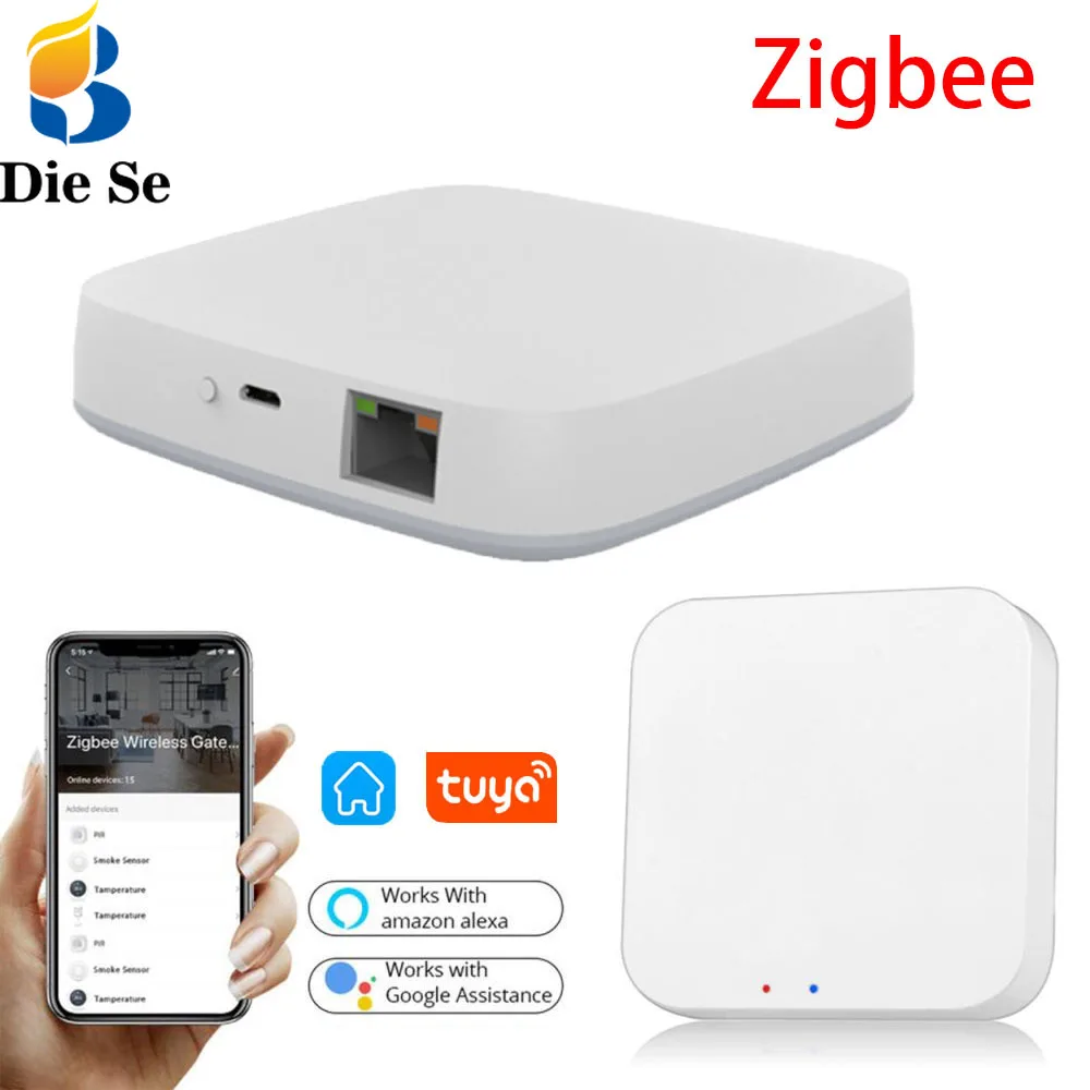 Zigbee Gateway Tuya Smart Life Hub, aplicación de puente de hogar inteligente, Control remoto ...