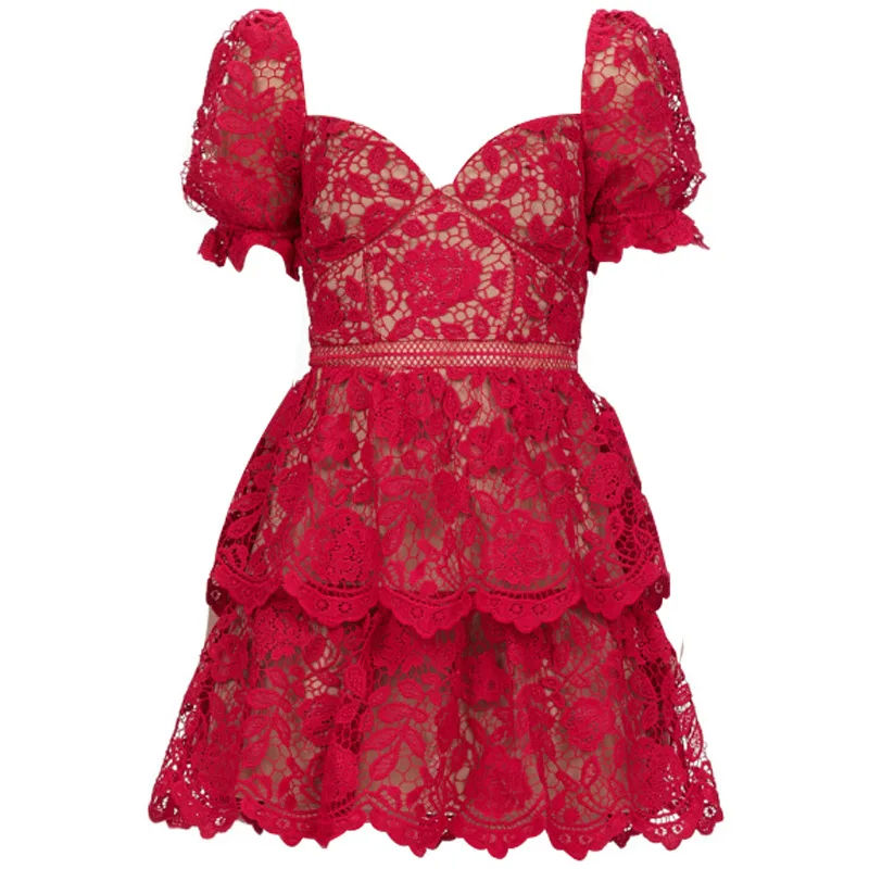 2020 Winter New Arrive Red White Backless Sexy Lace Mini Dress Short ...