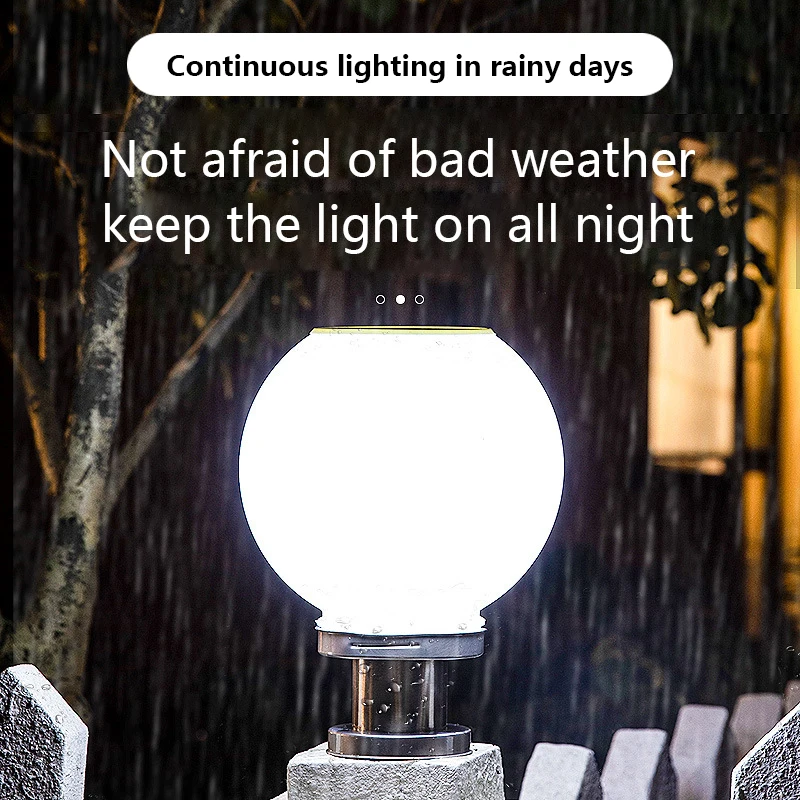 LED-Round-Ball-Stainless-Steel-Solar-Post-Lamp-Outdoor-Waterproof-Solar ...