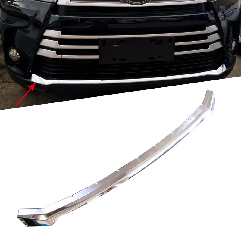 Chrome Front Lower Bumper Grille Bottom Cover Protector Strip Trim ...