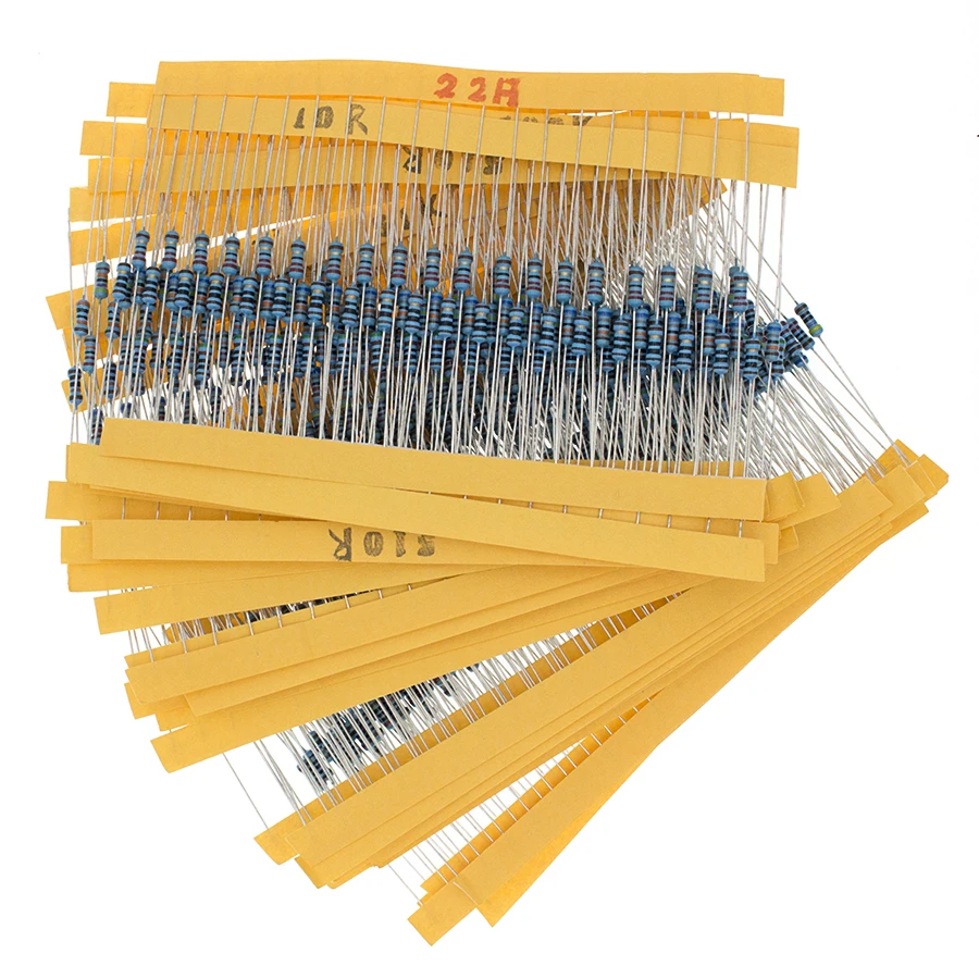 30 Kind 1/4W Resistance 1% Metal Film Resistor Assorted Kit Each 20 ...