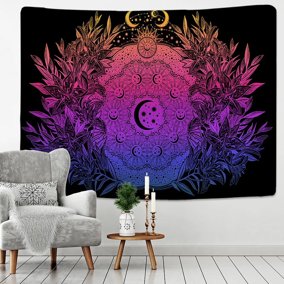 Astrology Tarot Card Mandala Tapestry Wall Hanging