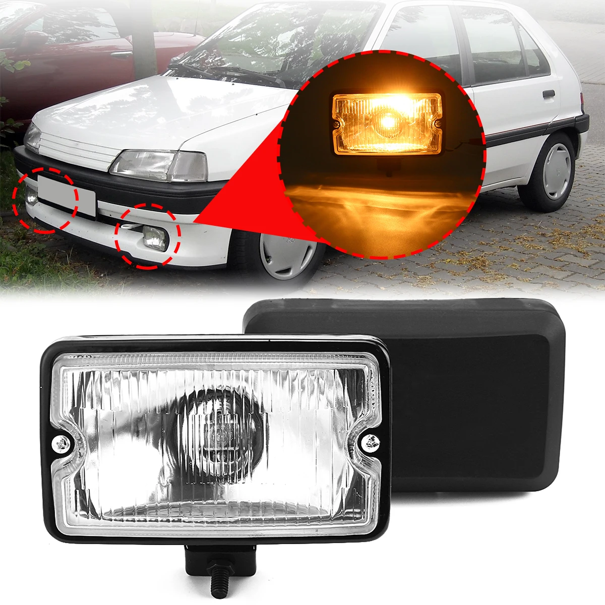 Paire De Phares Antibrouillard Avant Drl 12v, Éclairage Led Pour ...