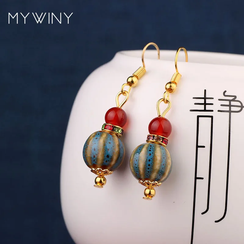 Etnis Anting Anting Emas Merek Handmade Vintage Perhiasan Angin Cina ...