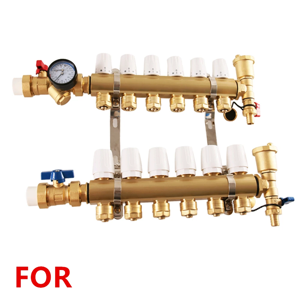 Water Divider Floor Heating Full Copper Water Divider Set Intelligent ...