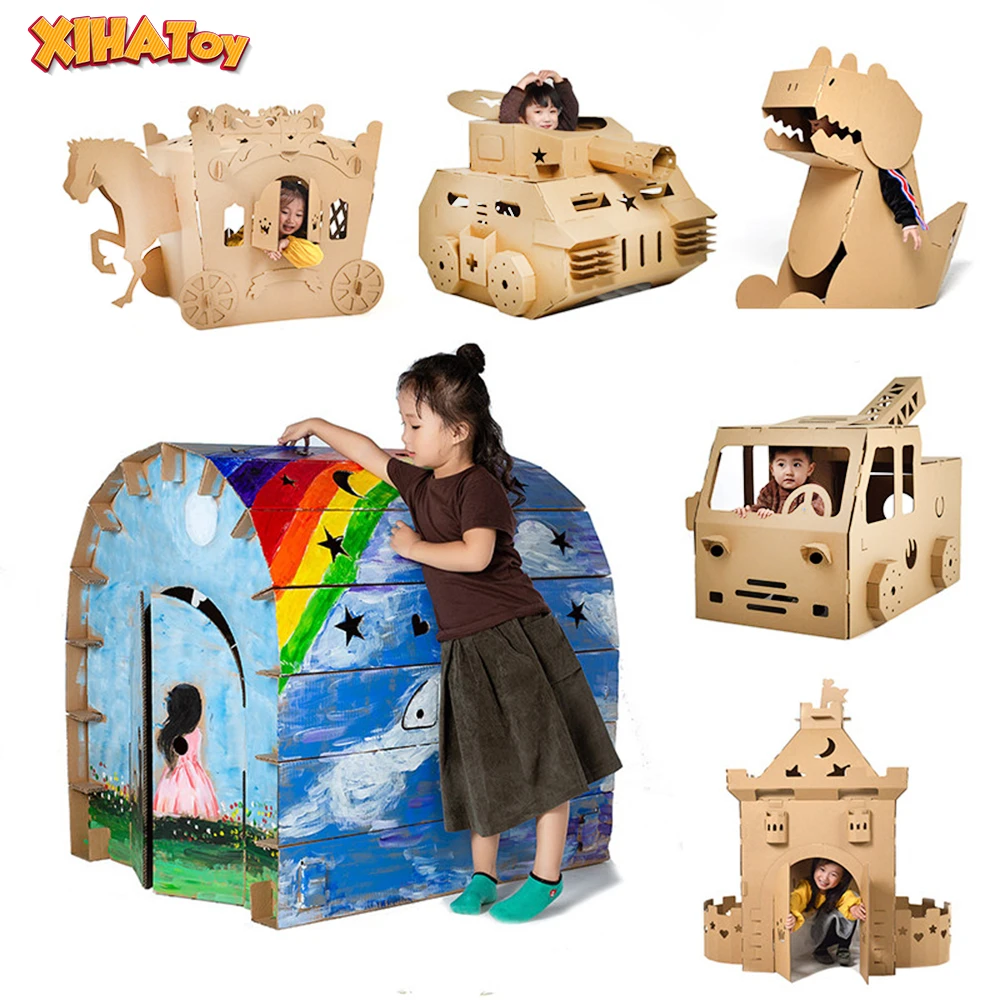 How To Make A Cardboard Box House For Kids