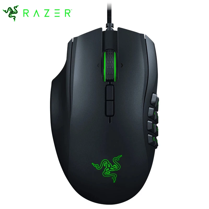 Razer naga canhoto-mouse de jogo ergonômico mmo com 12 botões de ...