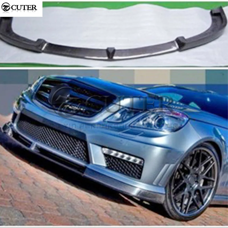 W212 Carbon Fiber Front Bumper Lip Splitter For Mercedes Benz W212 E350 ...