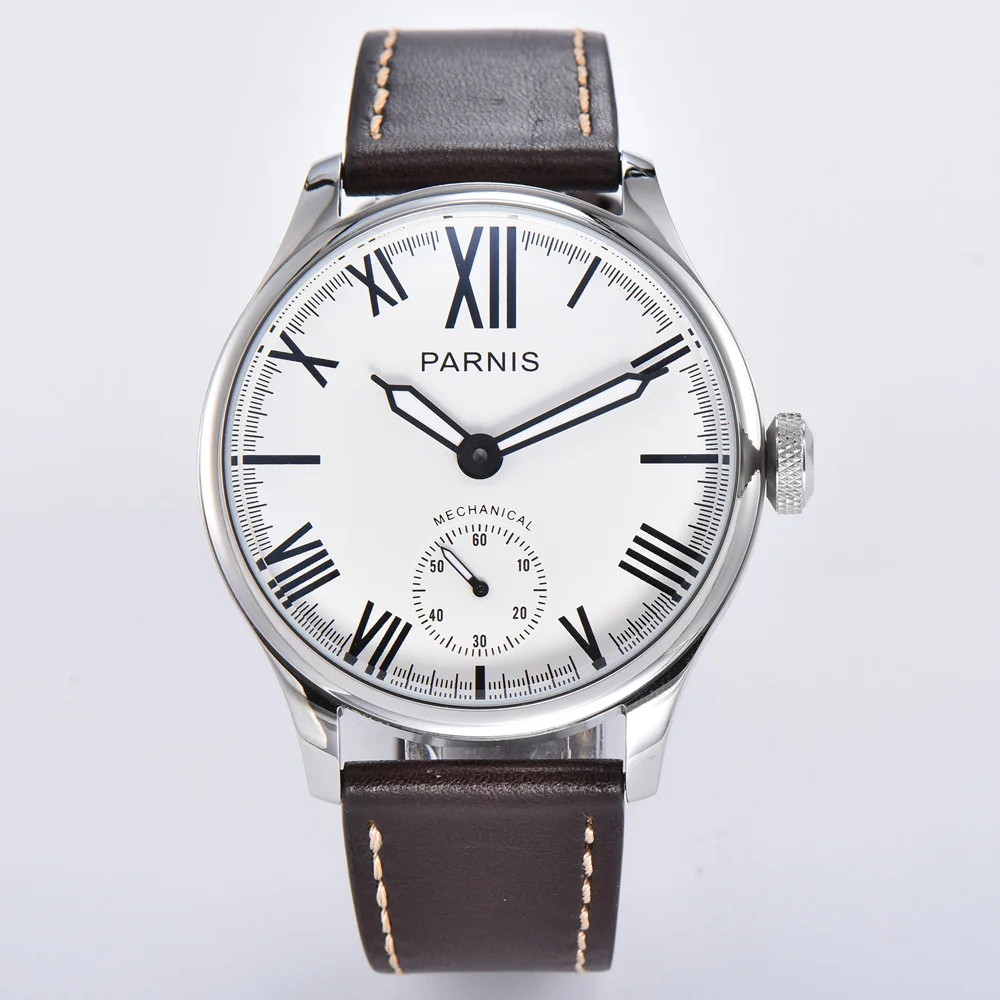 Parnis-Rel-gio-Mec-nico-para-Homens-Movimento-de-Enrolamento-Roman ...
