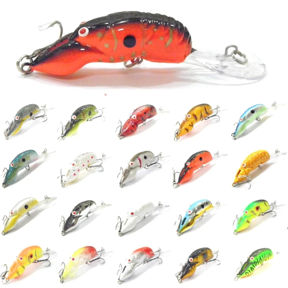 wLure Fishing Lures 10g 9cm Crawfish Insect Bait Deep Water Crankbait ...