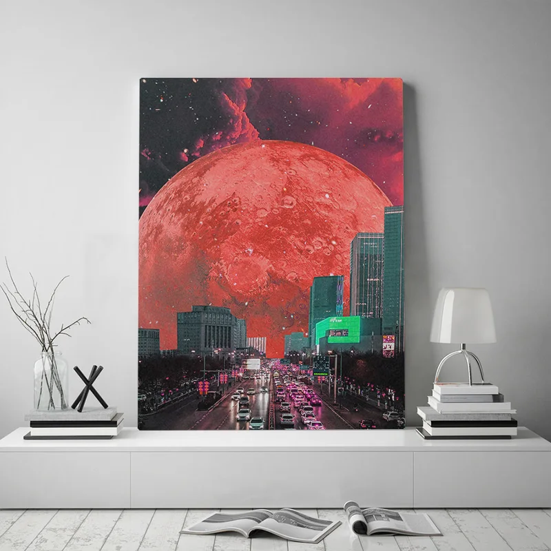 Prints Art & Collectibles Synthwave Retrowave Liminal Space // CG Wall ...