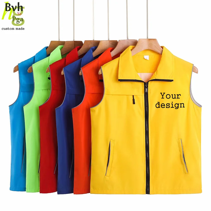 Custom design vest photo print logo text casual vest clothes men and ...