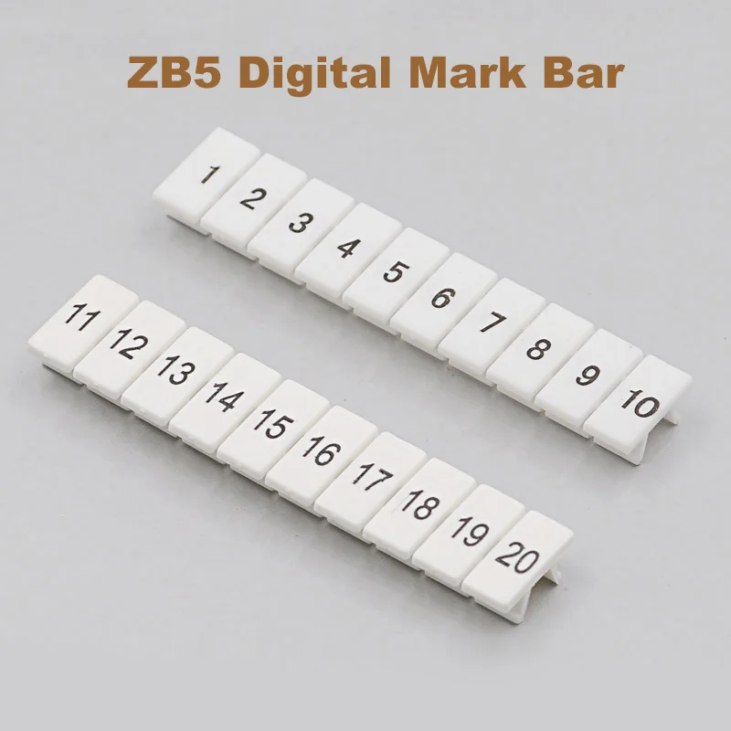 10/20/50pcs ZB5 Digital marker strip Din Rail Terminal Block UK-3N ...
