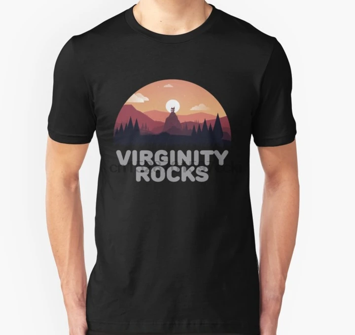 Men Tshirt Virginity Rocks Funny Gift For A Proud Virgin T Shirt ...