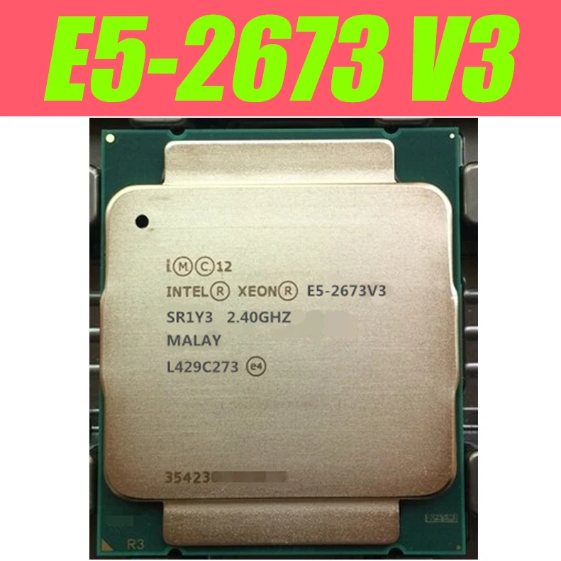 Intel xeon e5 2673v3, processador de 12 núcleos com 2.4ghz e5 2673 v3 ...