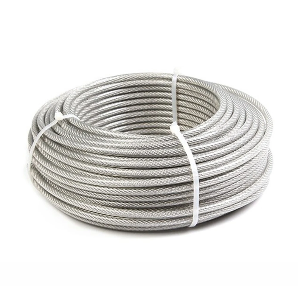 10meters 304 Stainless Steel Wire Rope Pvc Plastic-coated Cable ...