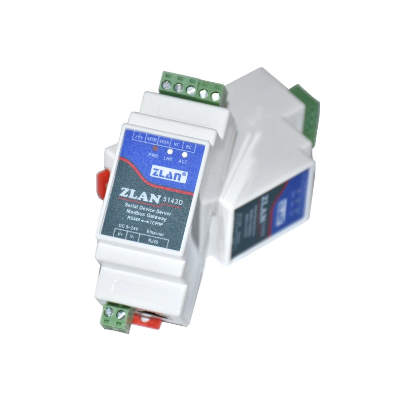 ZLAN5143D Din Rail Mounting Tiny Size RS485 Serial port to TCP/IP ...