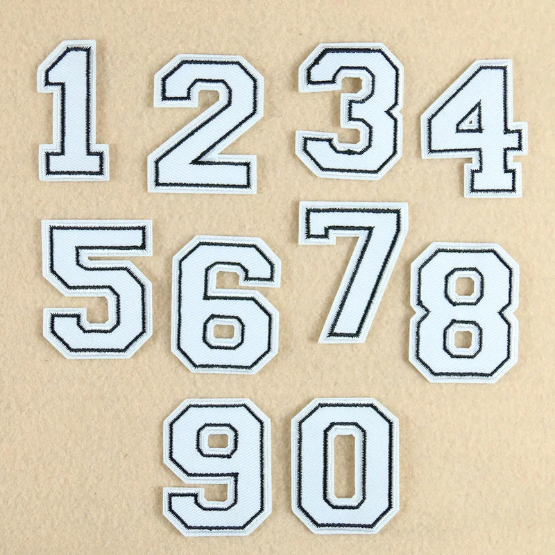 10PCS 0 9 Number Digital Patches Iron on Patches for Clothing ...