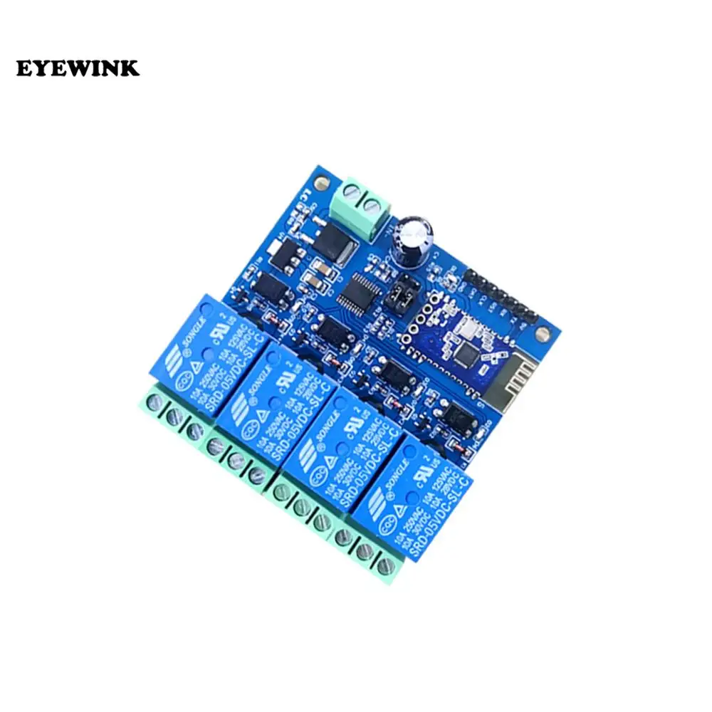 5V 12V/10A 4 channel Bluetooth relay module four channel Bluetooth SPP ...