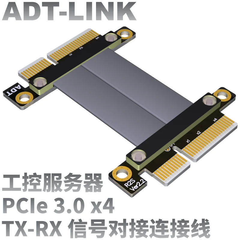 Pci-e 3.0延長ケーブルx4オス女性TX-RX信号pci express用ジャンパーにボードエッジライザーカード接続アダプタ