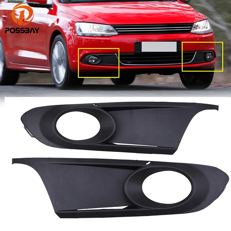 POSSBAY Front Bumper Left Right Fog Light Lamp Cover Grille for VW ...