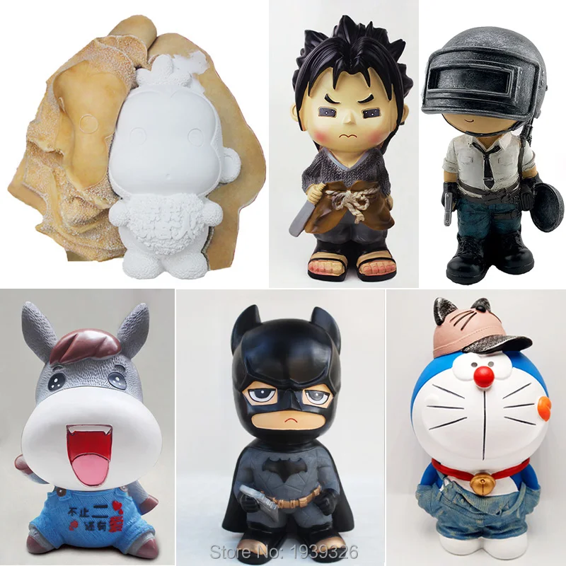 3d Anime Plaster Silicone Molds Diy Plaster Figurine Dolls Cement Clay ...