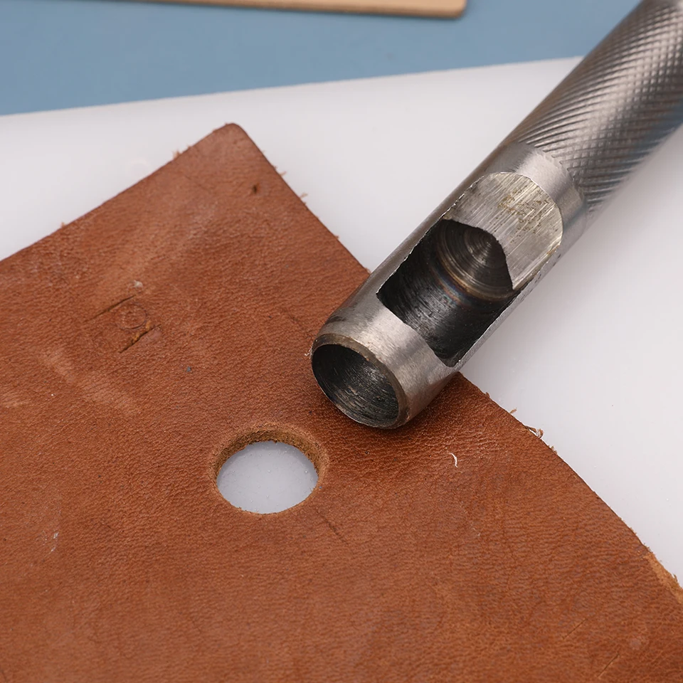 POINCON,19mm--poinçon de trou de cuir rond en acier 14mm 25mm, poinçon ...