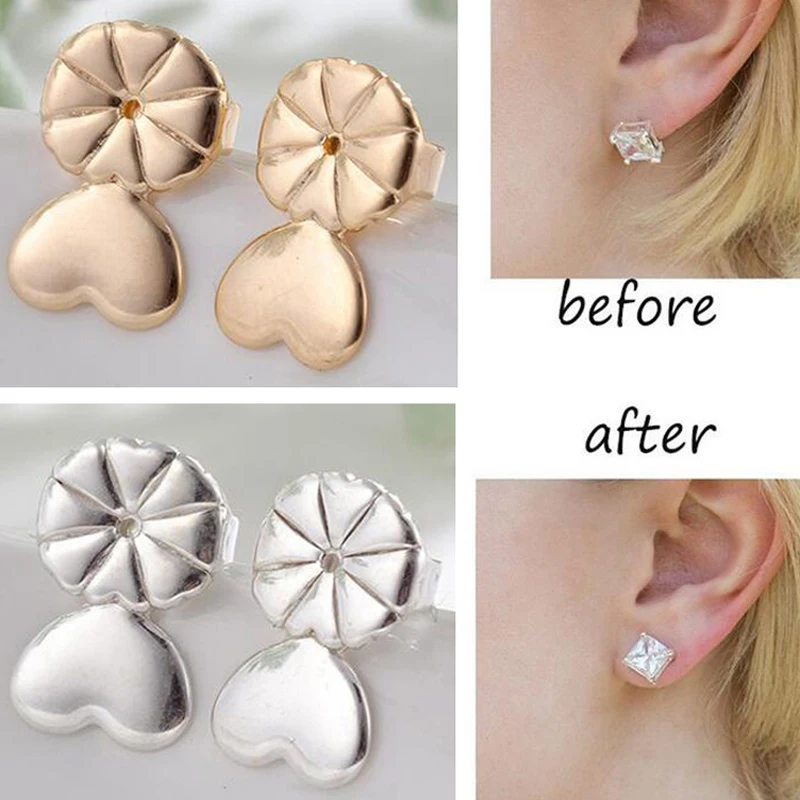 Women-Fashion-2-Styles-Earring-Lifter-Earrings-Backs-Support-Lifts ...