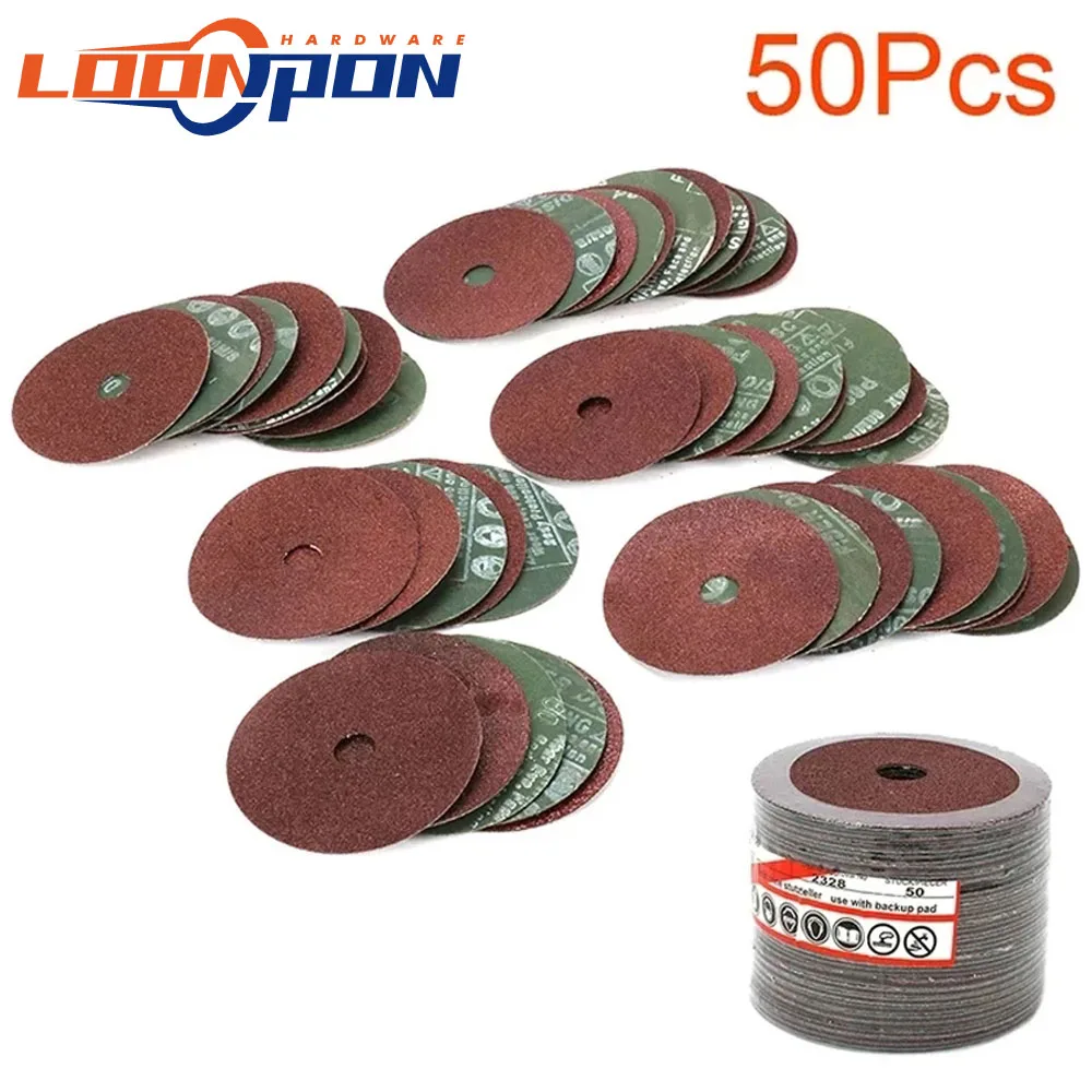 5 Inch Resin Fiber Disc Grinding Sanding Discs with 5/8" Arbor for ...