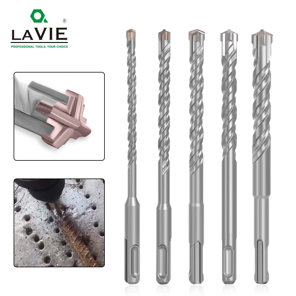 5pcs Electric Hammer Sds Plus Drill Bit Set Cross Tips 4 Cutters 160mm ...