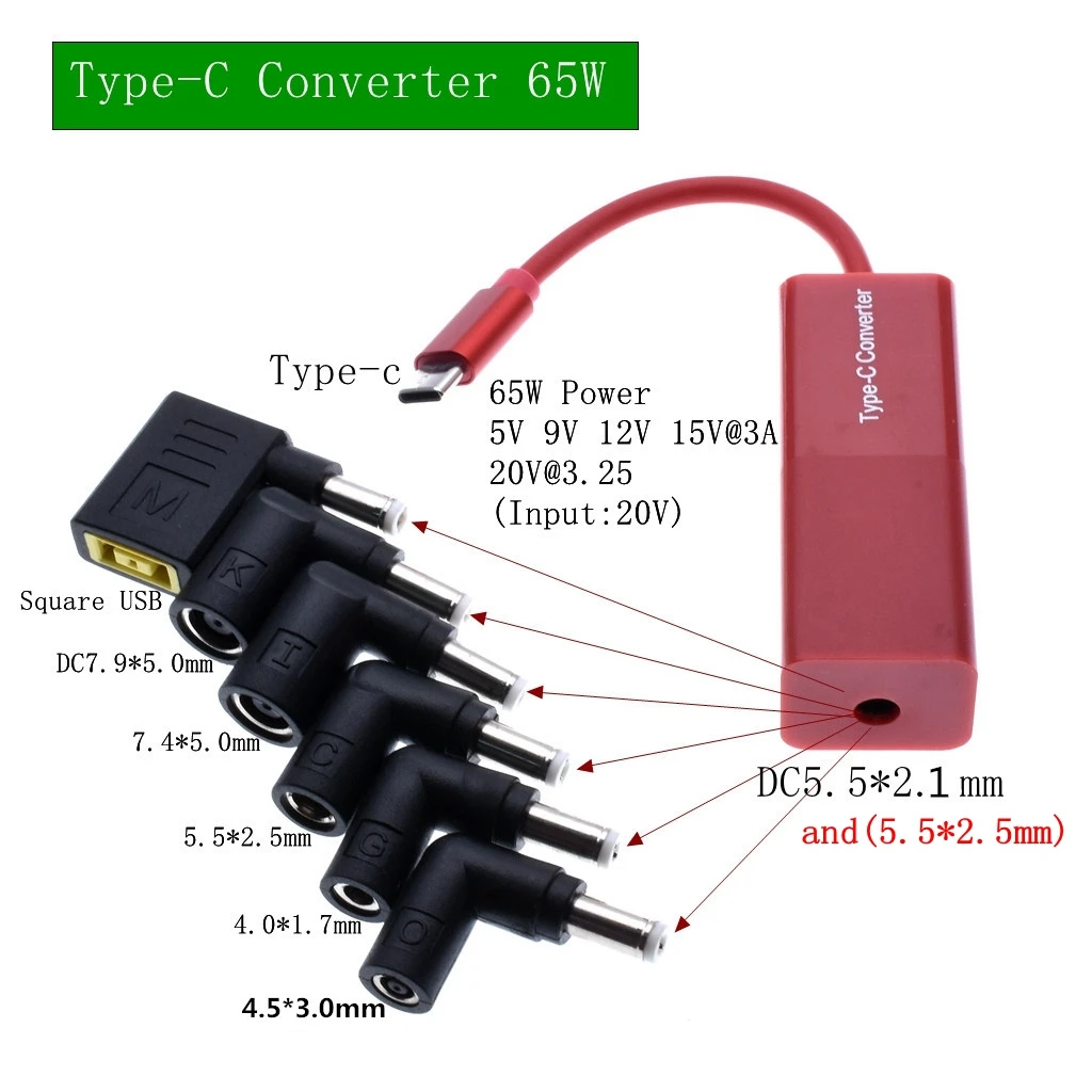 Laptop Power Jack Connector Dc Adapter Charger Converter for Lenovo Hp ...