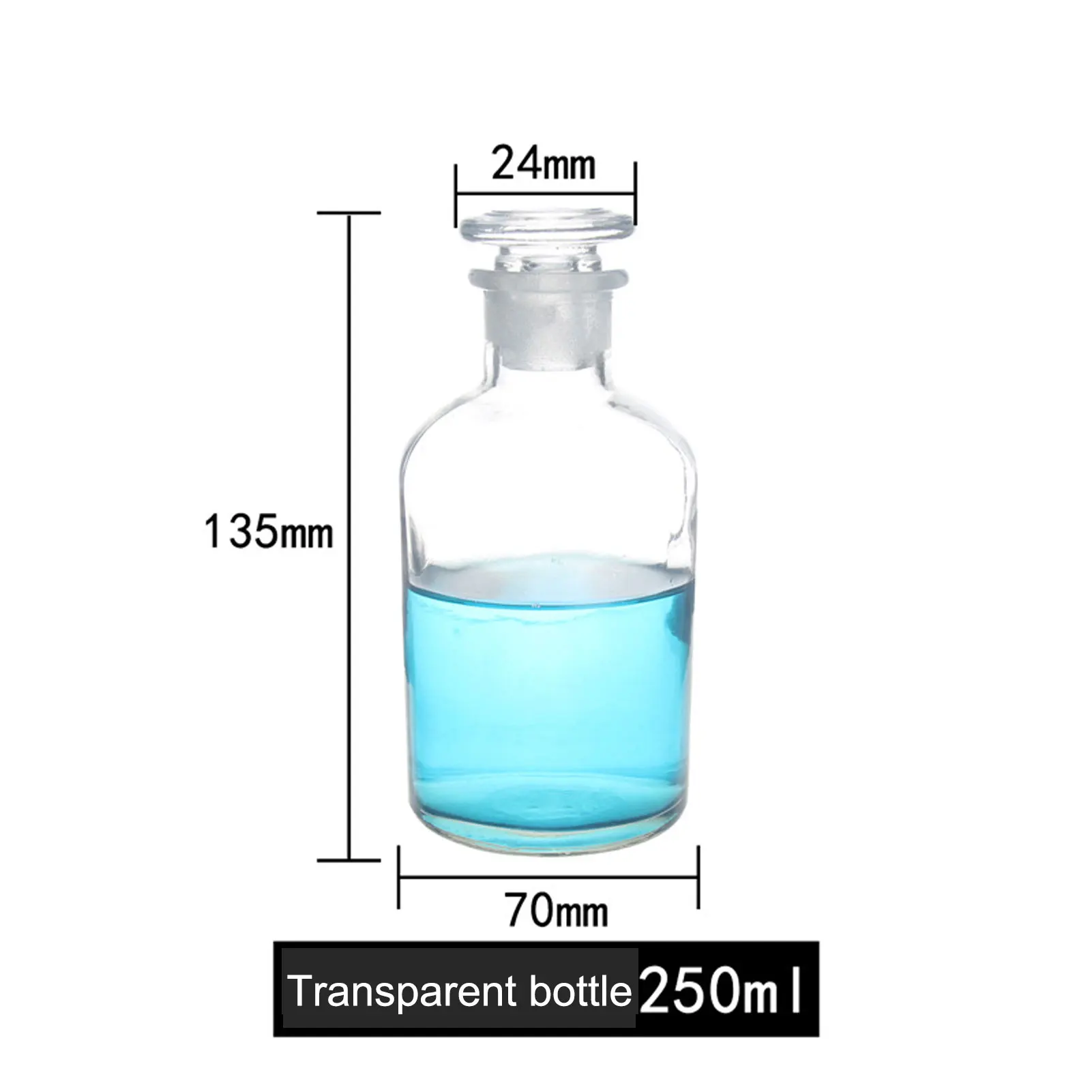 BOCAUX DE CONSERVATION,250ml--Bouteilles en verre transparent avec couvercle, 30-60-125-250 ...