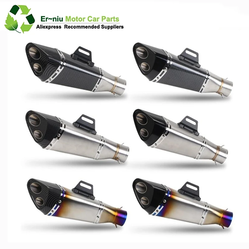 Universal Motocicleta tubo de Escape Modificado R15 V3 Duplo Cone Rc390 ...