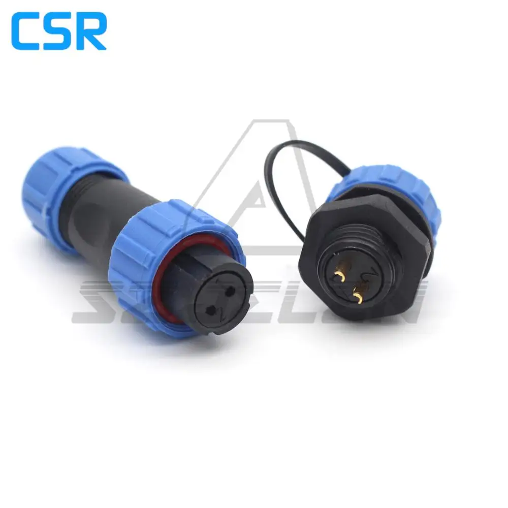 Sp13 Waterproof Electric Cable Connectors 2-pin Plug Socket, 2 Pin ...