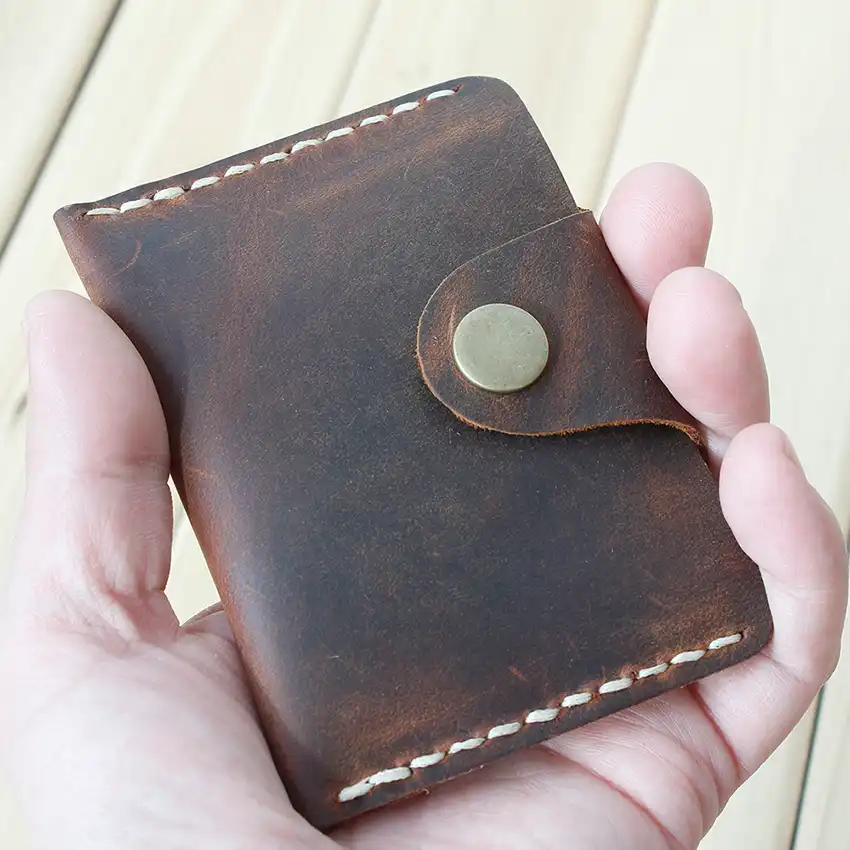 Genuine Leather Card Wallet Vintage Designer Handmade Credit Card ...