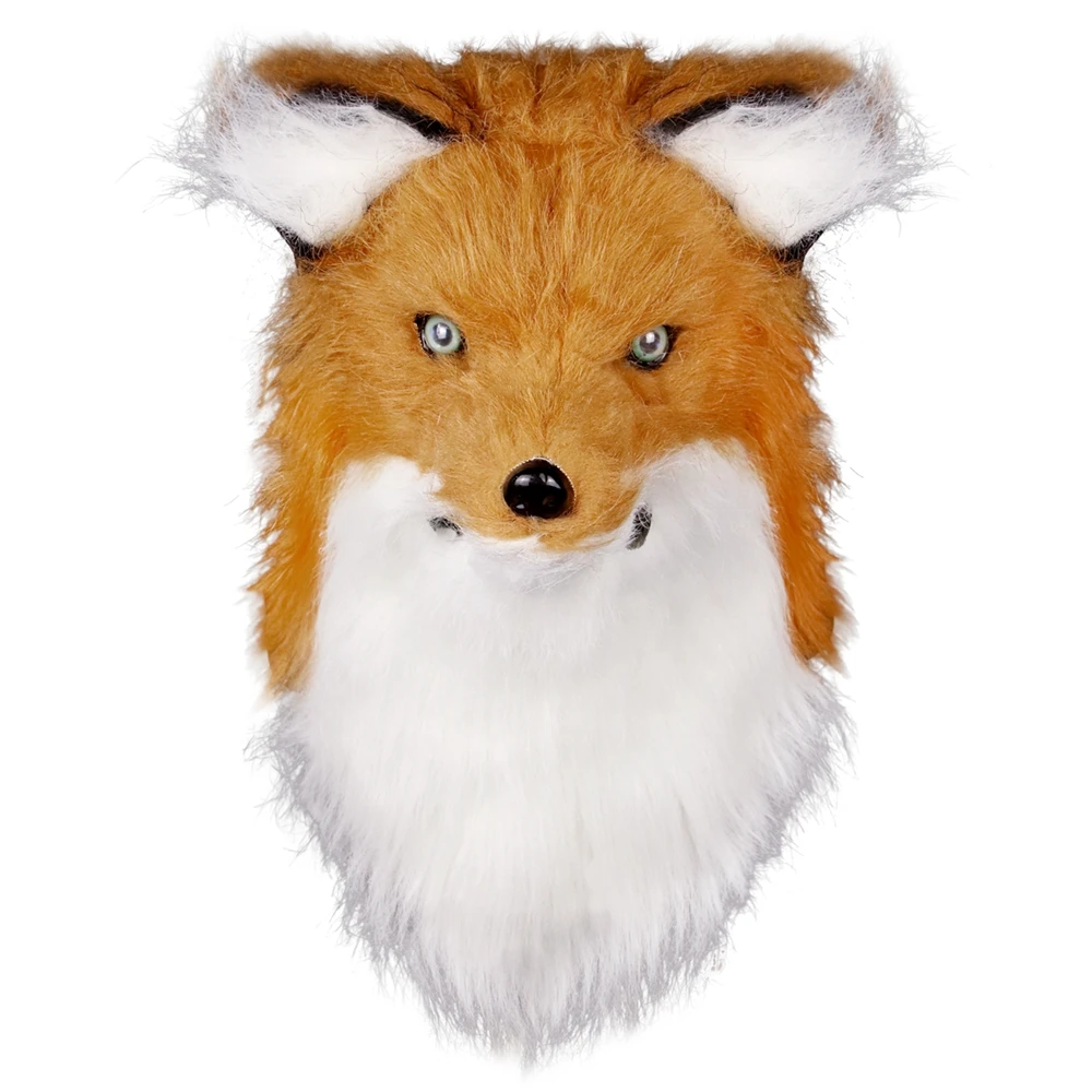 Halloween Realistic Fox Head Masquerade White Cosplay Mask - AllCosplay.com