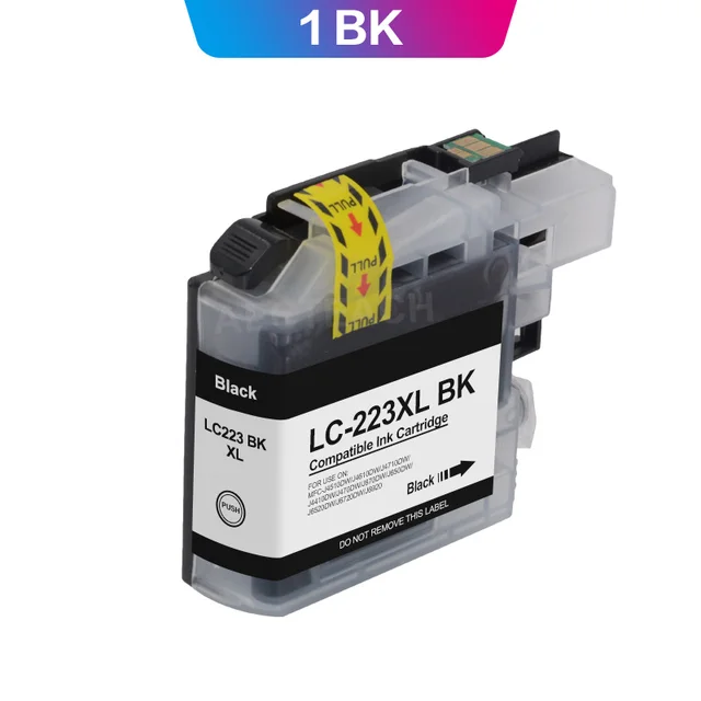 Aecteach new Ink Cartridge Replacement for Brother LC223 LC 223 LC223Bk ...