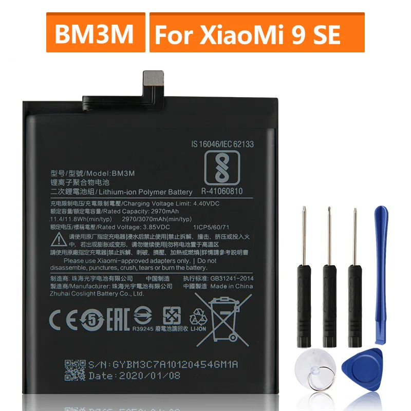 Replacement Battery For Xiaomi Mi9 Se Mi 9se Bm3m Rechargeable Phone ...