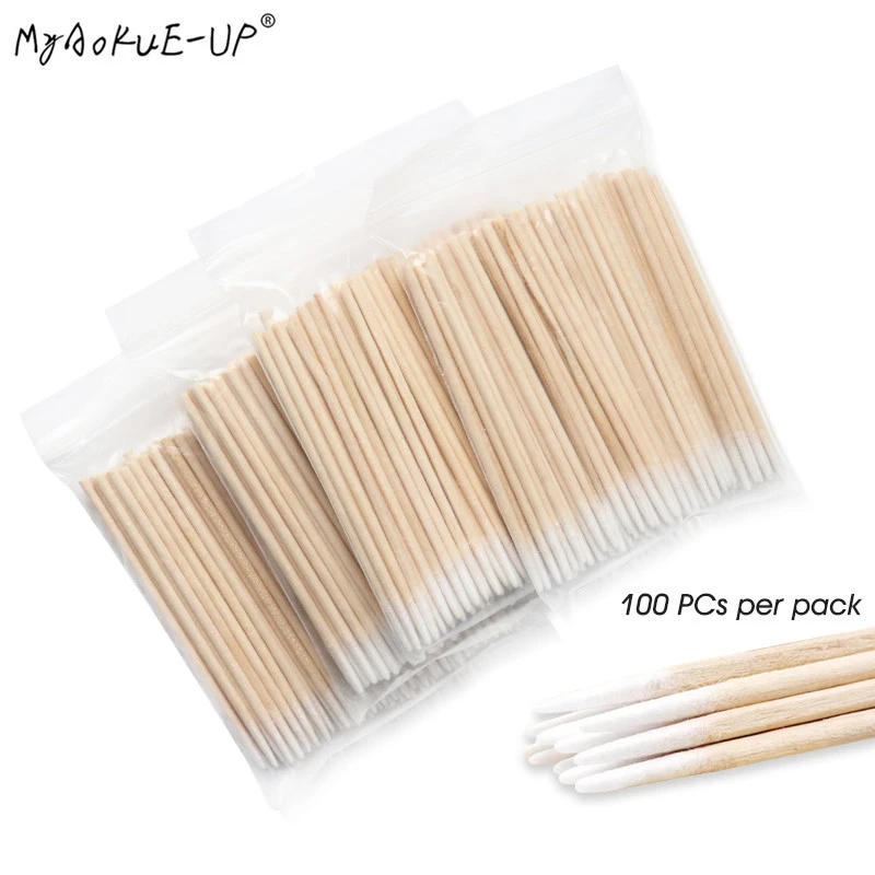 300 Pcs Disposable Ultra-small Cotton Swab Brush Lint Free Micro ...