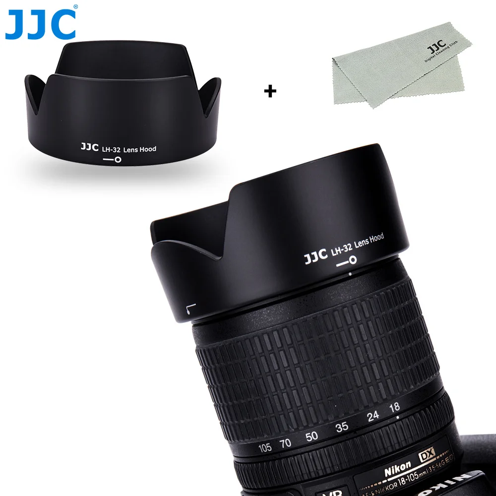 Jjc Hb-32 Camera Lens Hood For Nikon 18-70mm (18-135mm) Dx Nikkor Lens ...