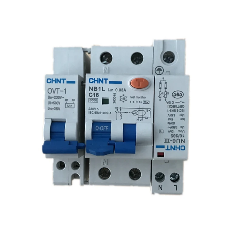 CHINT-Protector contra sobretensiones, OVT-1, transitorio y permanente, NU6-III, NB1L, POV-1