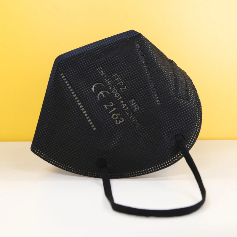 Black FFP2 Mask 5 Layers CE FPP2 Mask Dust Mask FPP2 KN95 Protective 10 ...