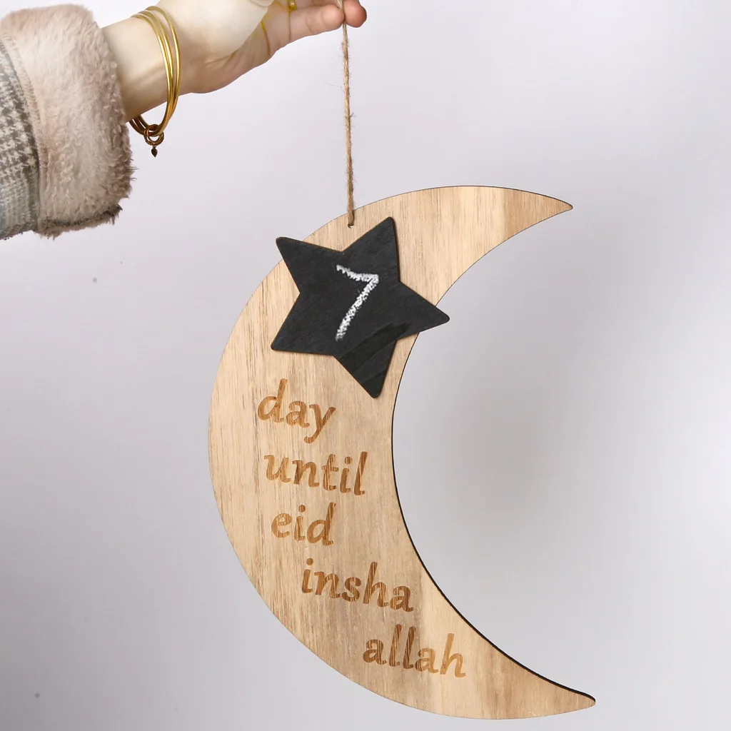 Wooden-Moon-Countdown-Home-Decoration-Garland-Crafts-for-Eid-Al-Fitr ...