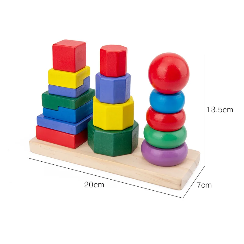 Three Stacked Building Blocks