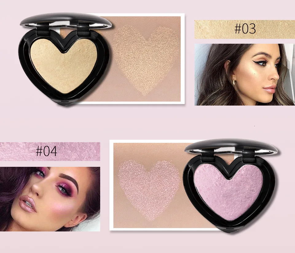 HANDAIYAN Shimmer Makeup Pallete Highlighter Illuminator Face Contour ...