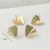 10pcs Stainless Steel Geometric Round Earring Stud Golden Flowers ...